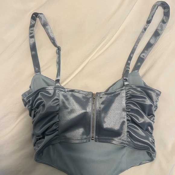 Tops | Light Blue Corset Top | Poshmark